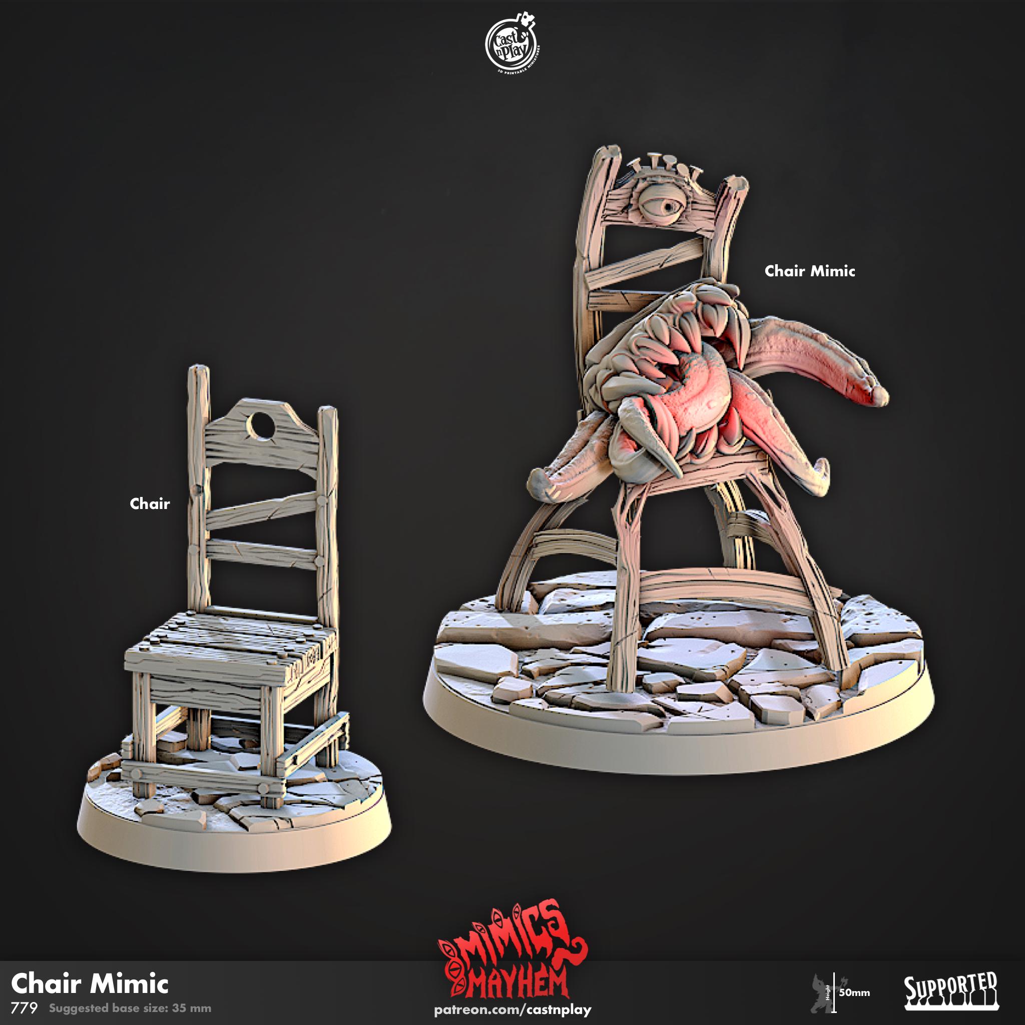 2-piece Mimic Miniatures Set (normal + Mimic Form) for D&D - Etsy