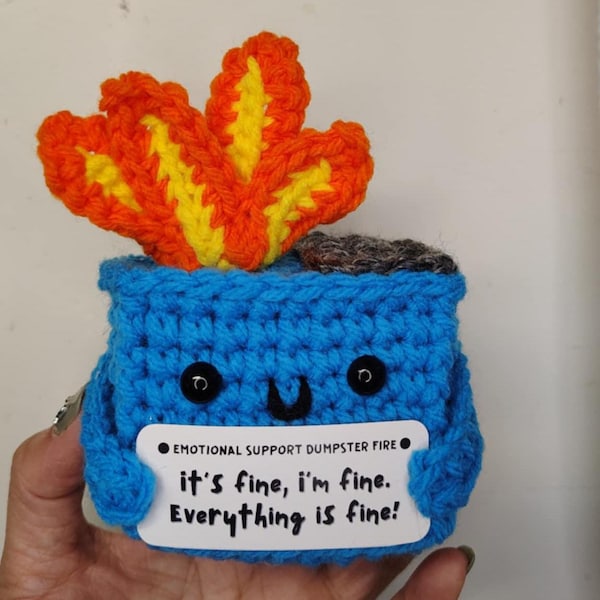 Emotional Support Dumpster Fire Crochet Pattern - Etsy