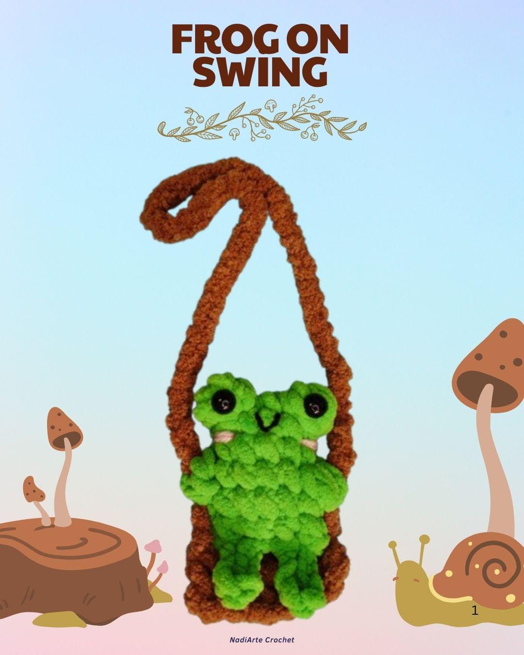 No Sew Frog on Swing - Etsy
