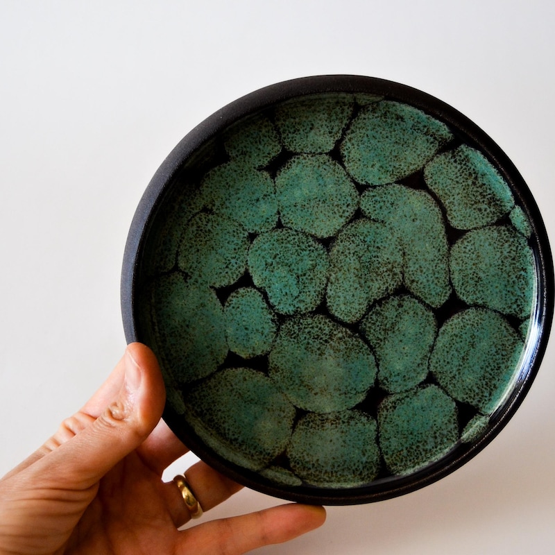 Black Ceramic Plates - Etsy