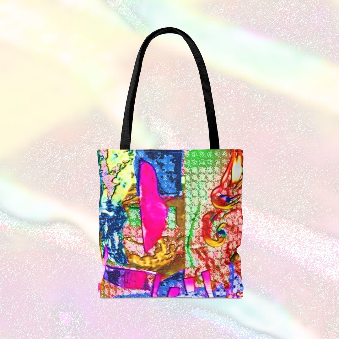 Psychedelic Rain Surreal Aesthetic Raw Graffiti Trippy Tote Bag - Etsy