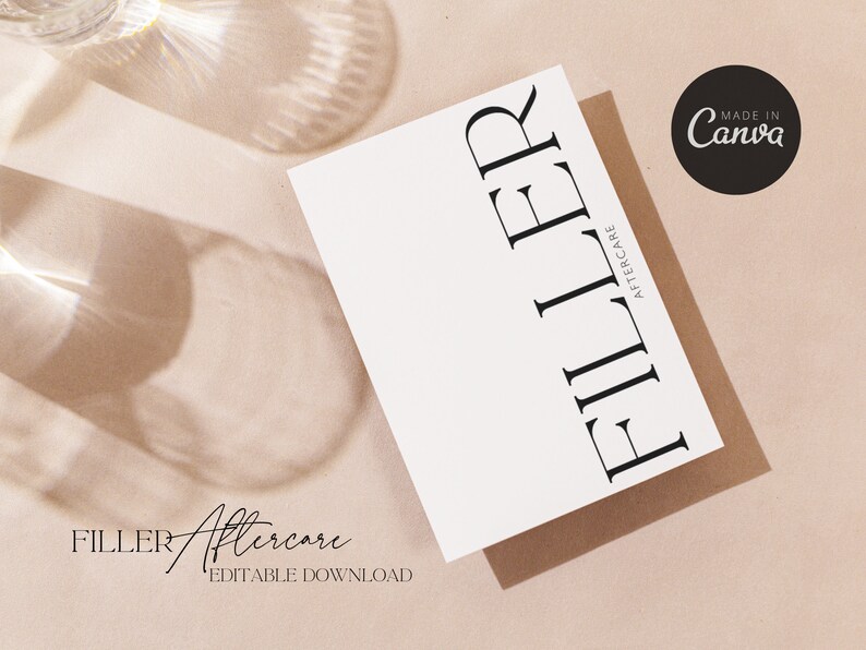 Dermal Filler Aftercare Card for Aesthetic Practitioners, Lip Filler ...