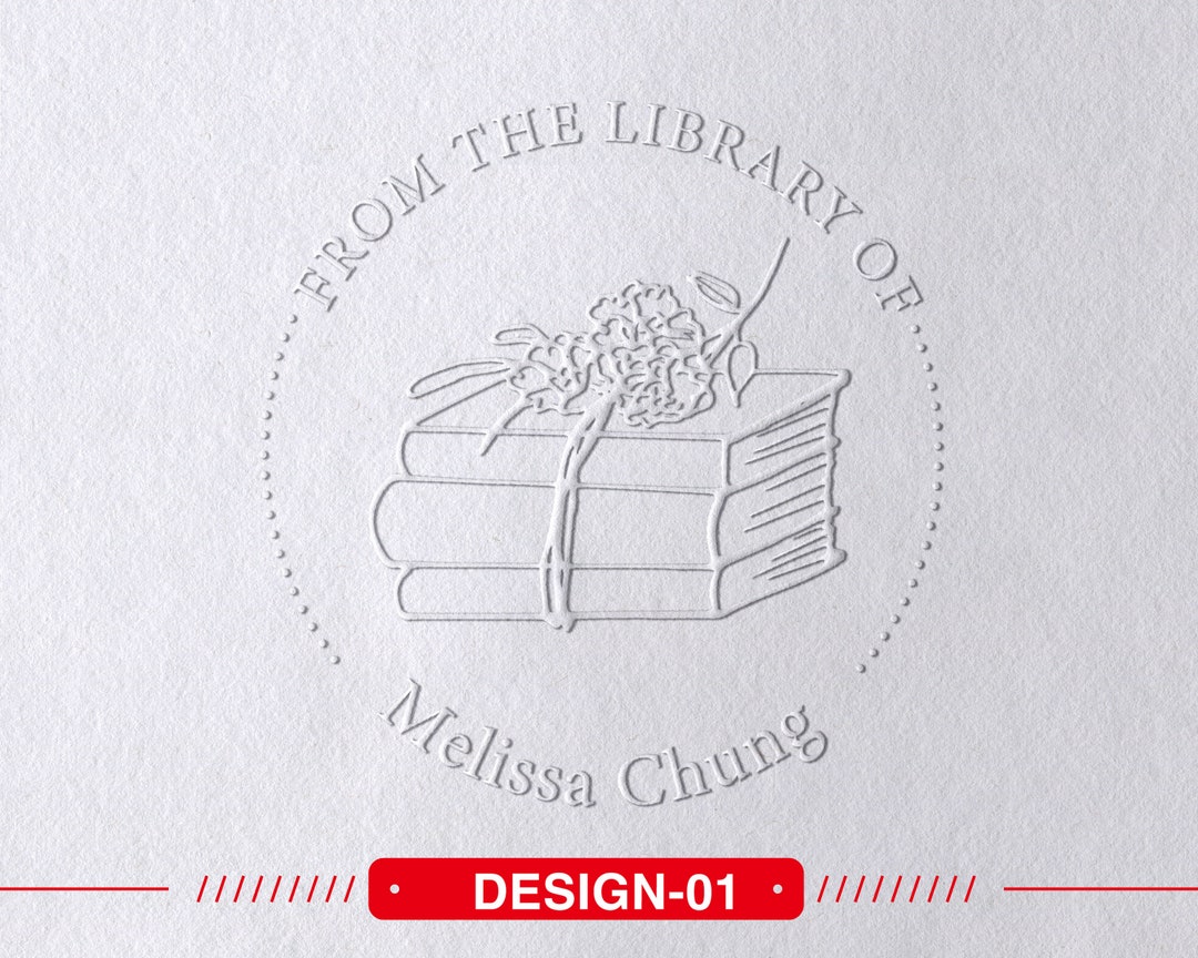 Personalized Book Embosser, Book Stamp, Custom Embosser , Library ...