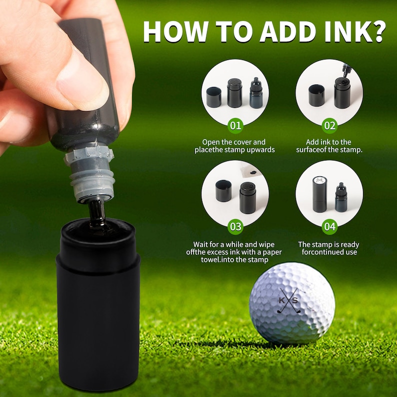 Golf Ball Stamp Personalized Golf Ball Stamper Self-inking Golf Ball ...