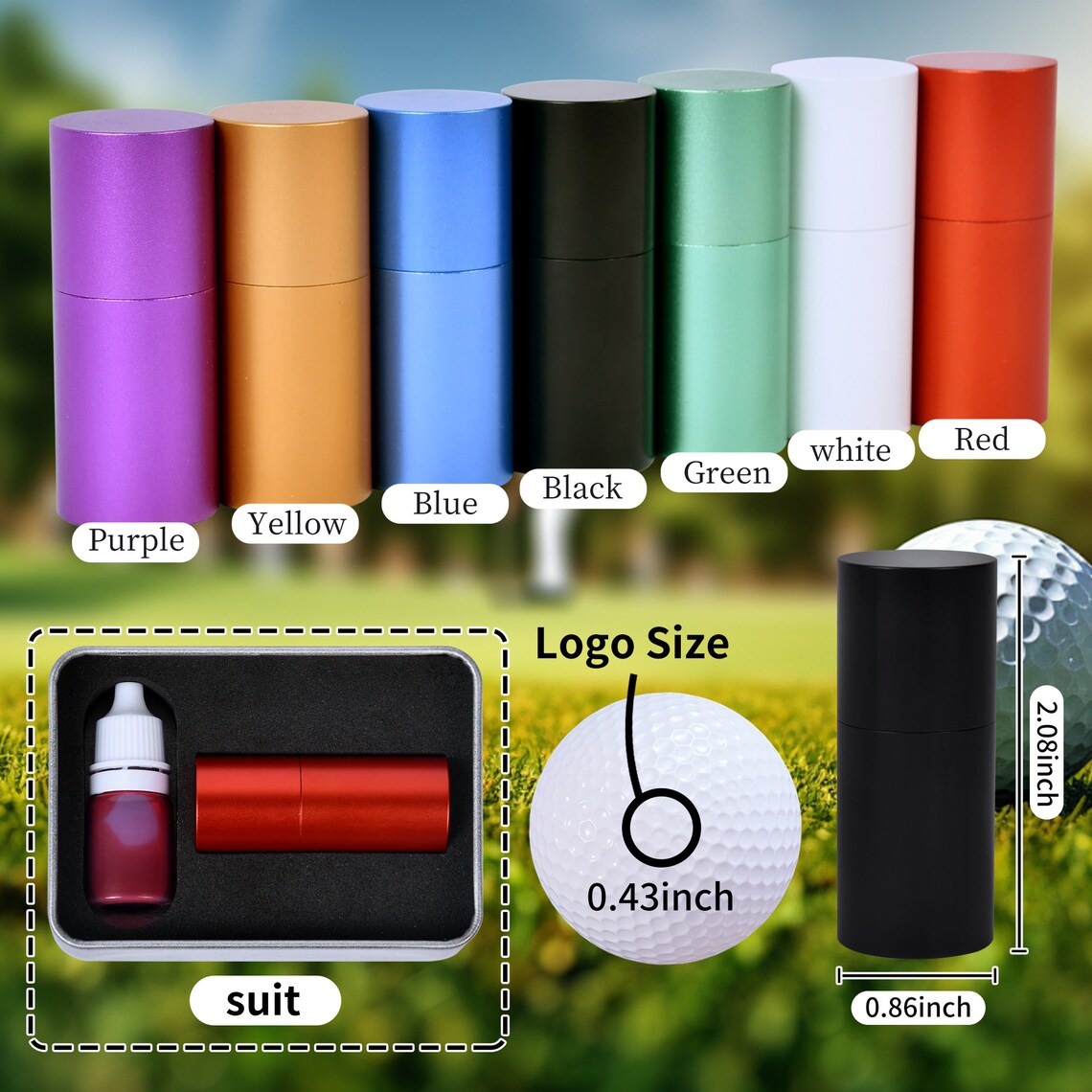 Golf Ball Stamp Personalized Golf Ball Stamper Self-inking Golf Ball ...