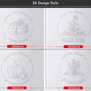 Personalized From the Library of Book Embosser | Custom Book Stamp ...