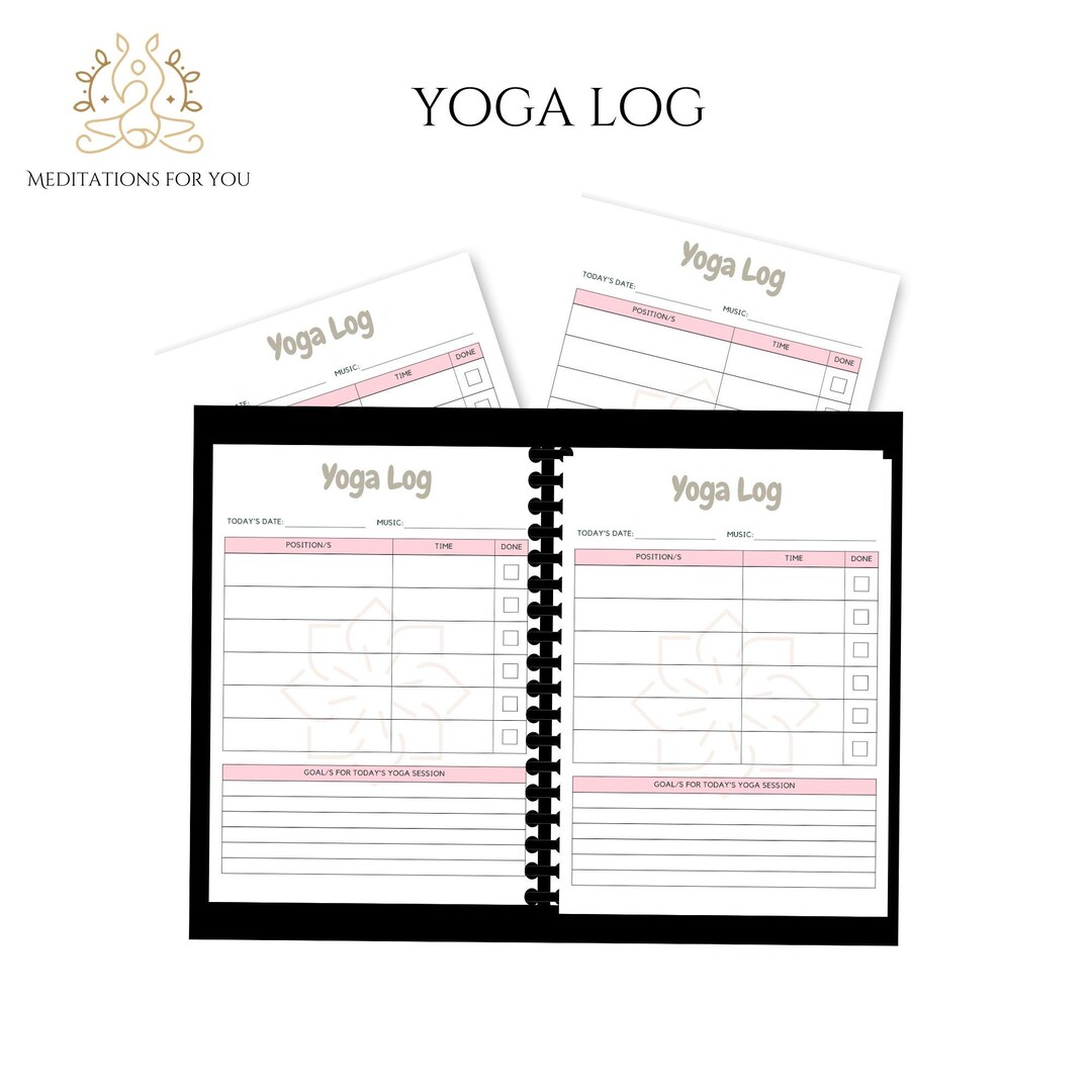 Printable Yoga Log, PDF Yoga Log, Track Daily Yoga, Poses and Music ...