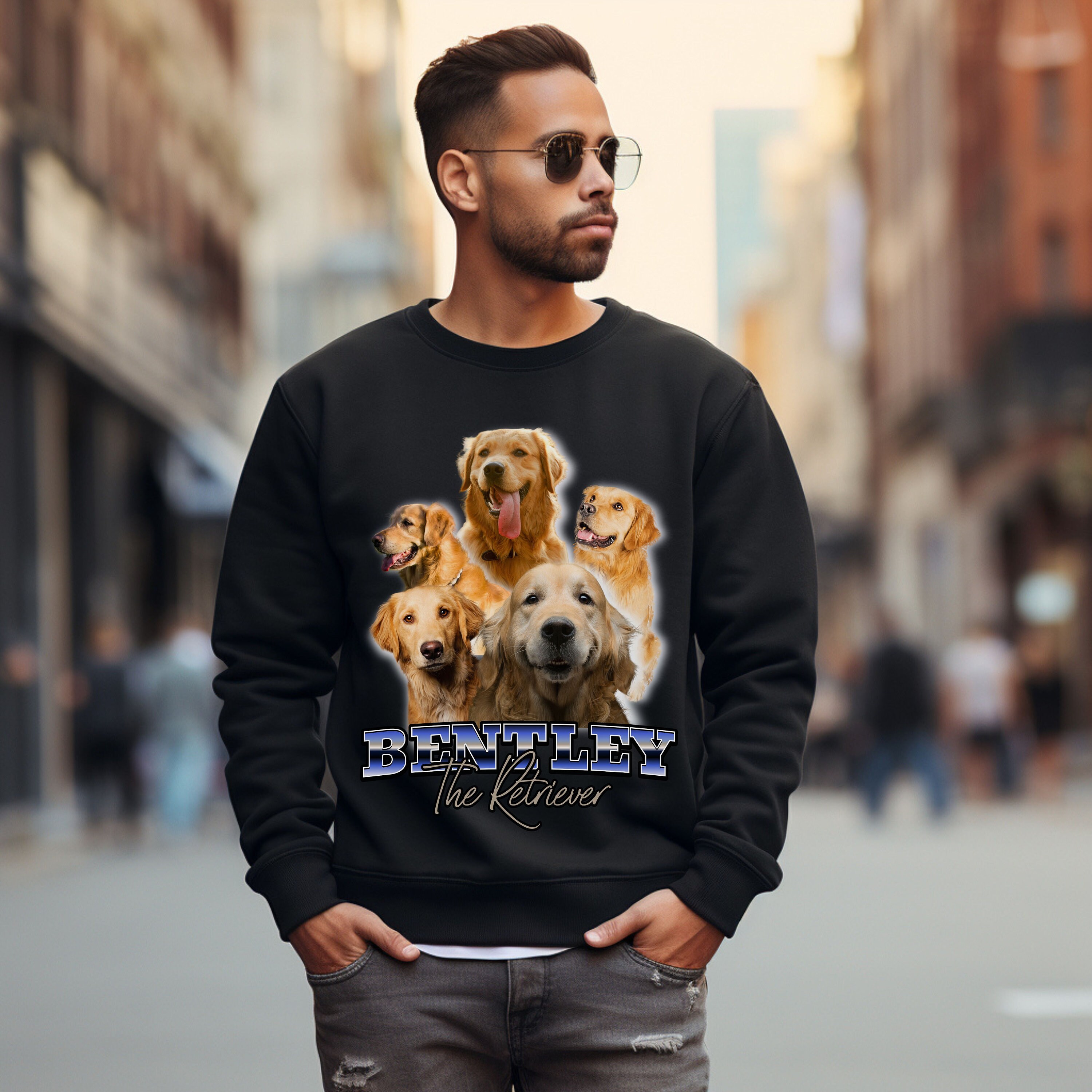Custom Bootleg Photo Dog Shirt, Personalized Pet Name and Photo T-shirt ...