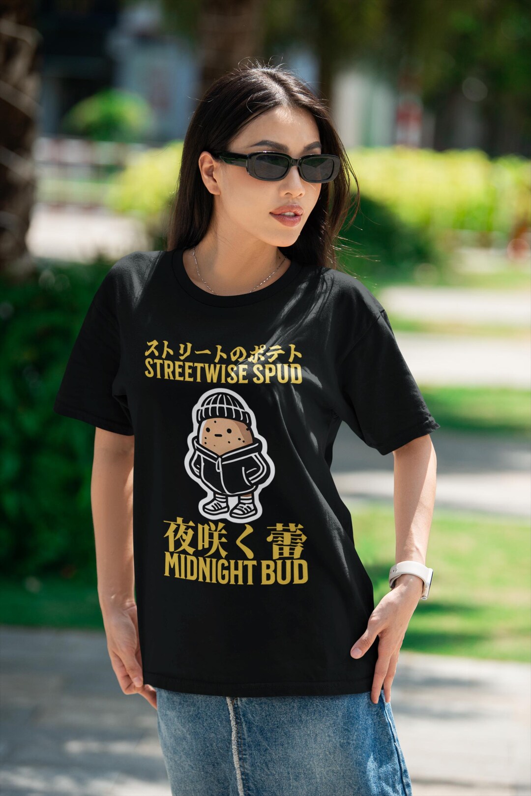 Streetwise Spud Shirt Funny Potato Character Hoodie Streetwear Cute ...