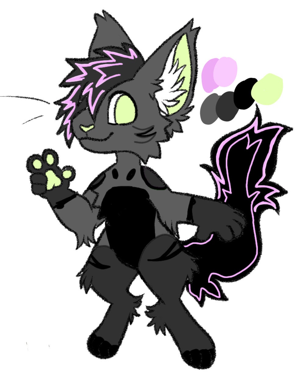 Fursona Adopt Cat Lynx Emo Scene - Etsy