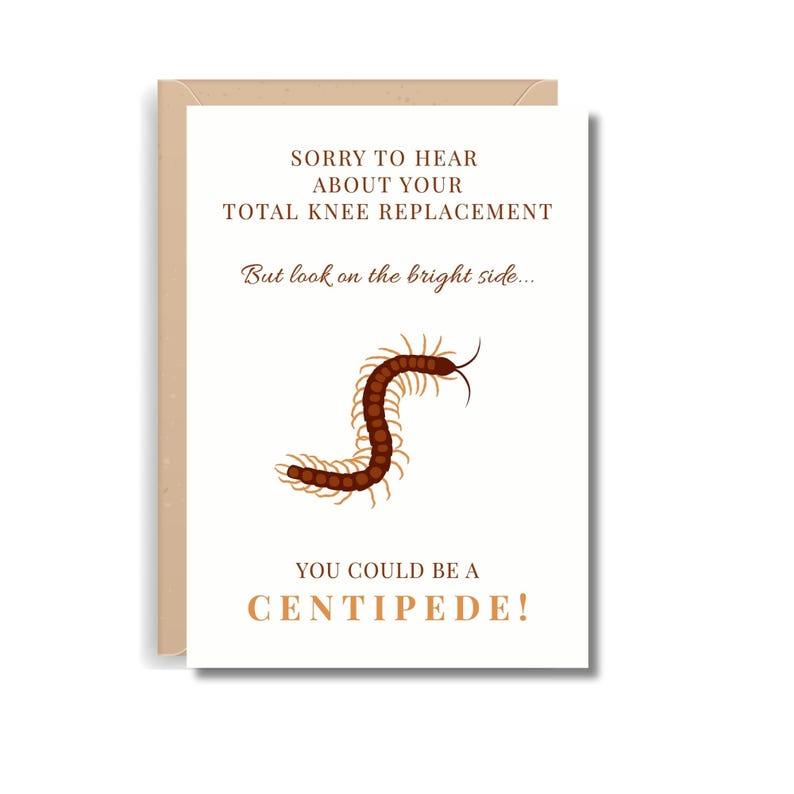 Knee Surgery Get Well Humorous Card – Funny Total Knee Replacement ...