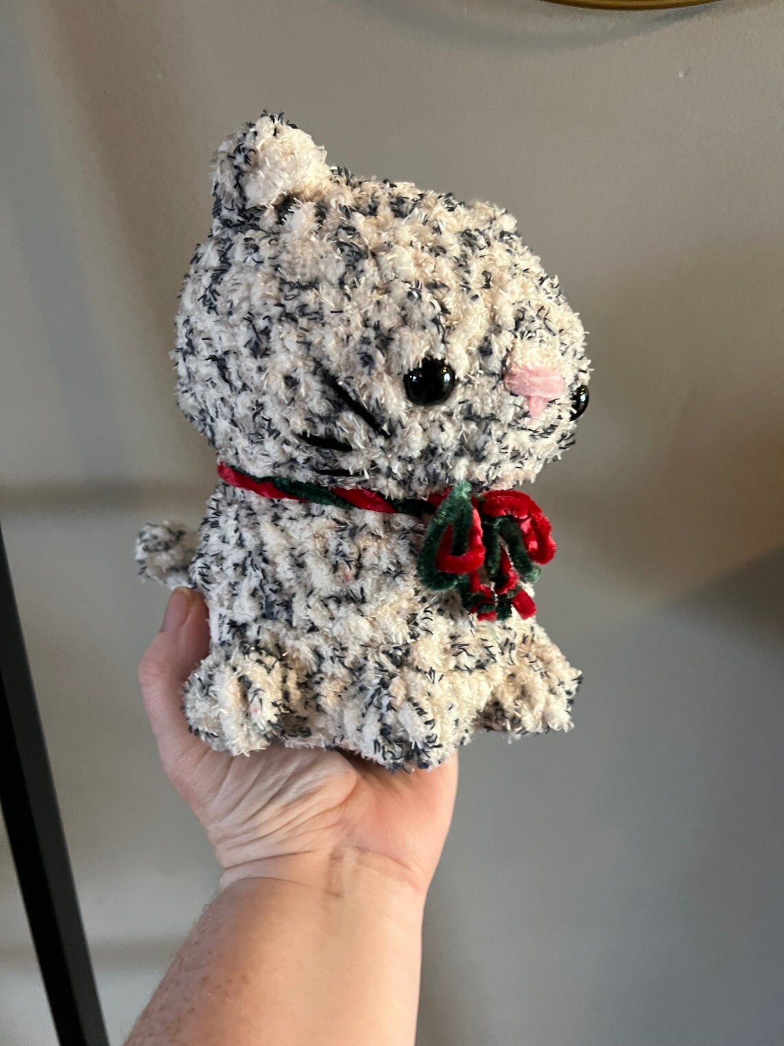 Custom Collar Cat Crochet Plushie Handmade Kitten Desk Pet - Etsy