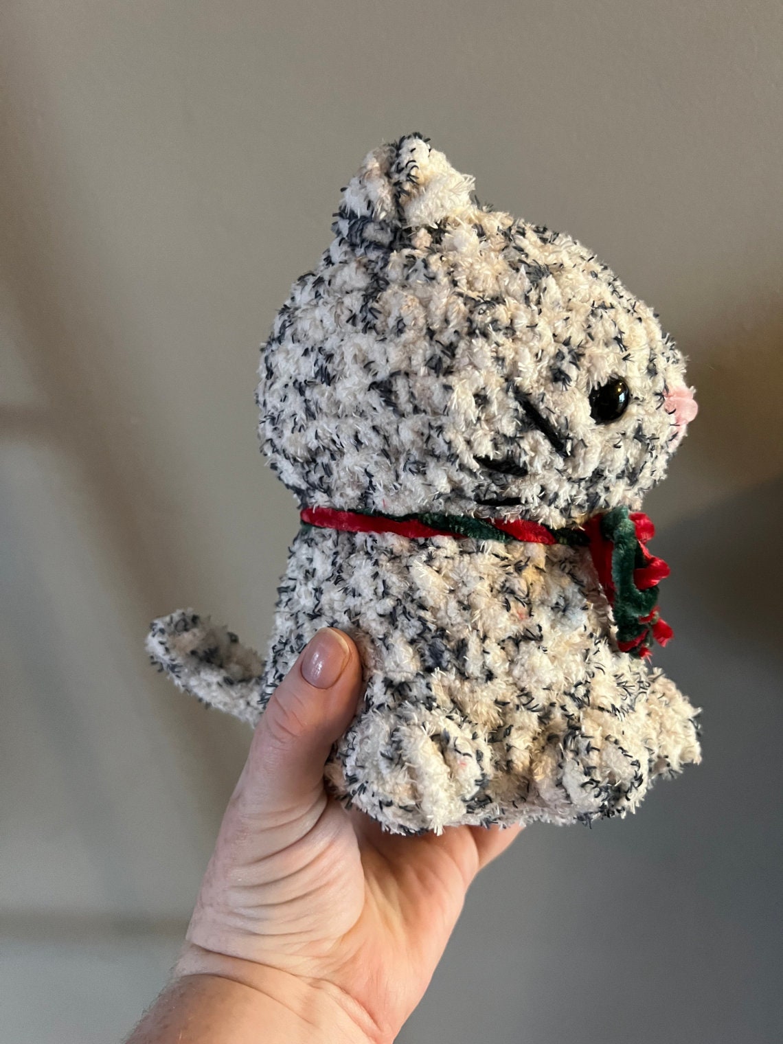 Custom Collar Cat Crochet Plushie Handmade Kitten Desk Pet - Etsy
