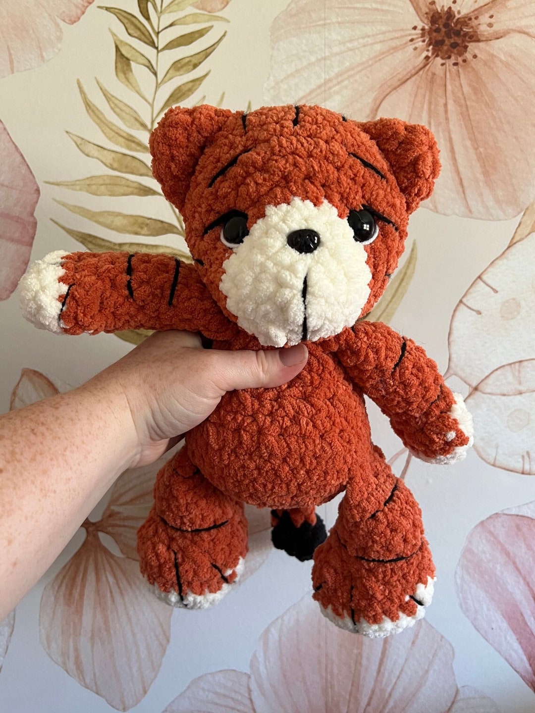Handmade Crochet Tiger Plushie: Soft Polyester Safari Friend - Etsy