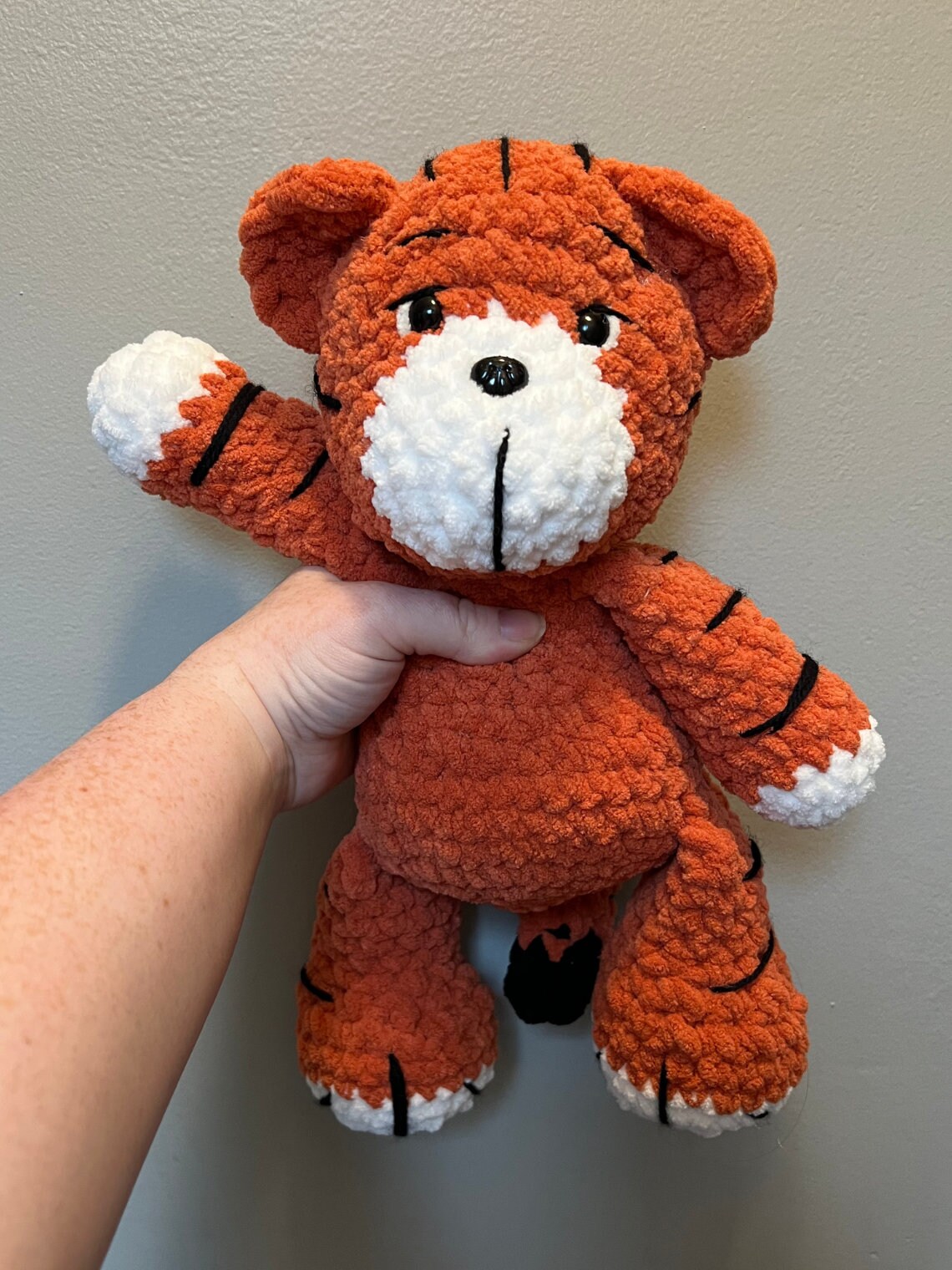 Handmade Crochet Tiger Plushie Soft Polyester Adorable - Etsy
