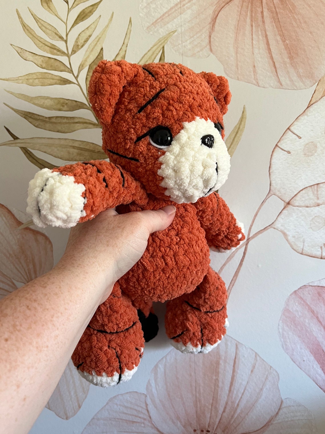 Handmade Crochet Tiger Plushie: Soft Polyester Safari Friend - Etsy