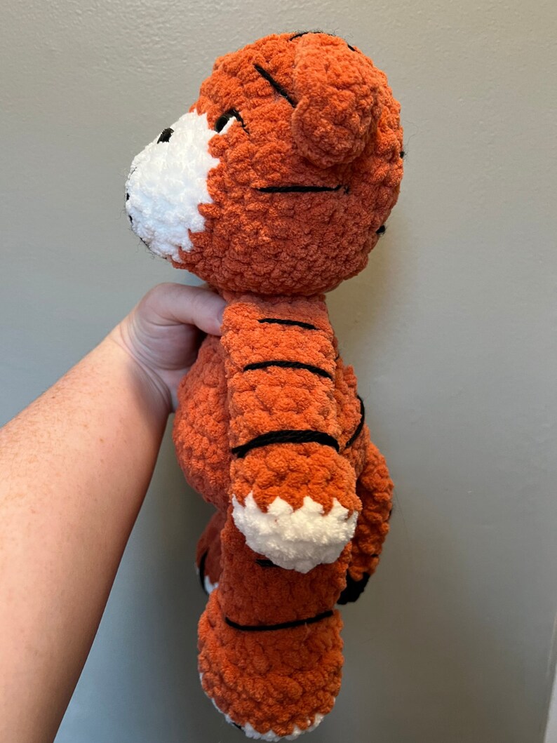 Handmade Crochet Tiger Plushie Soft Polyester Adorable - Etsy