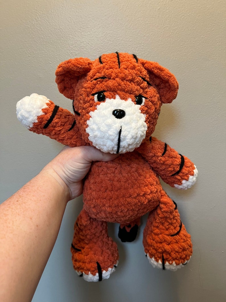 Handmade Crochet Tiger Plushie Soft Polyester Adorable - Etsy