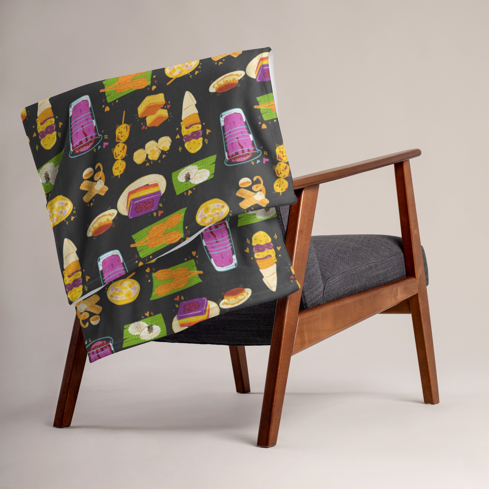 Filipino Assorted Dessert Throw Blanket, Father's Mother's Day Birthday ...