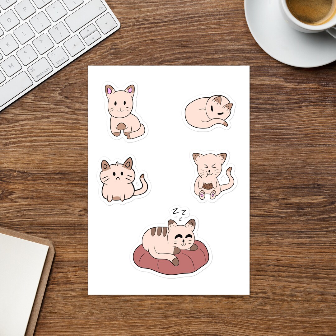 Cute Cats - STICKER - Etsy