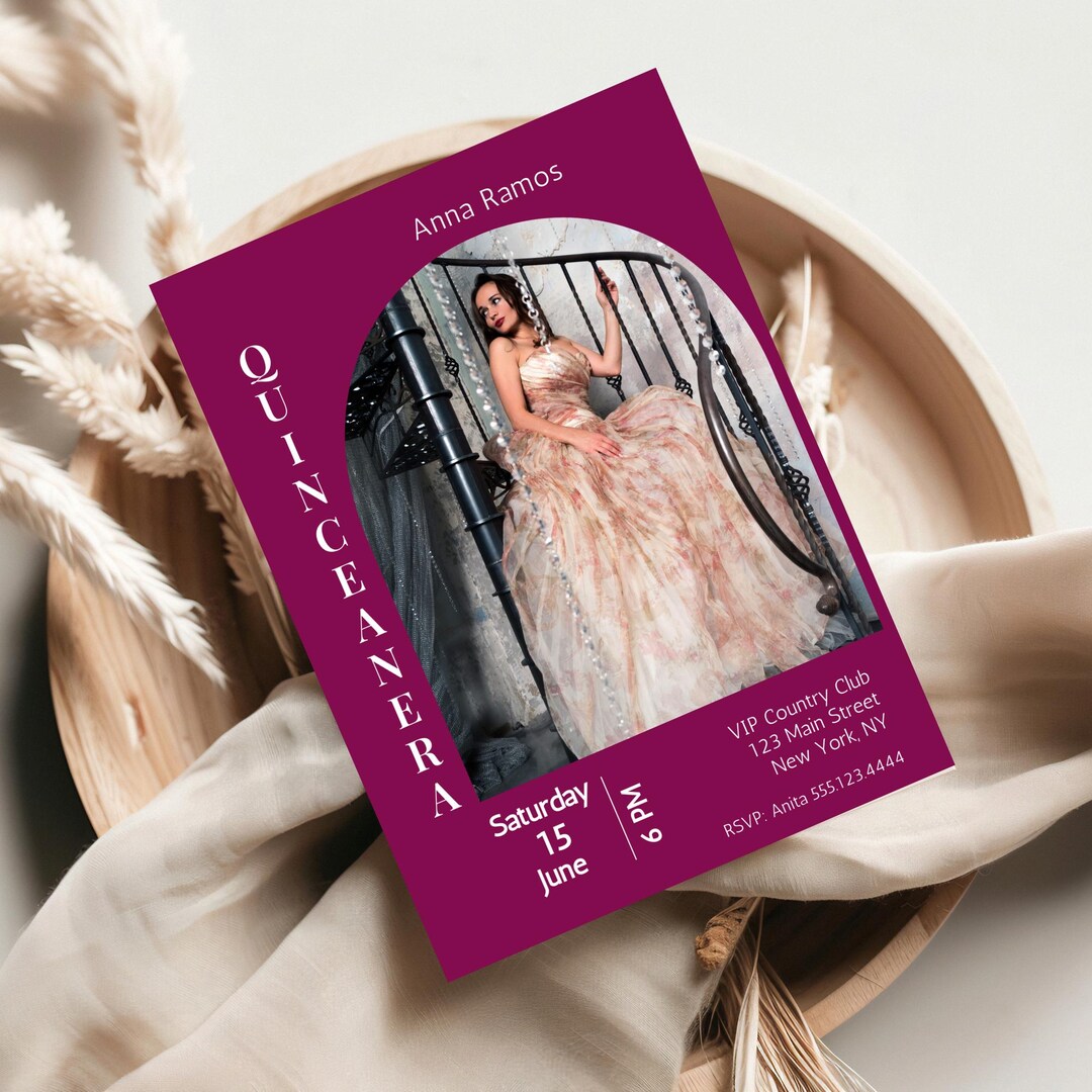 Quinceanera Invitation Picture, Sweet 15 Birthday, Sweet 15 Invite ...