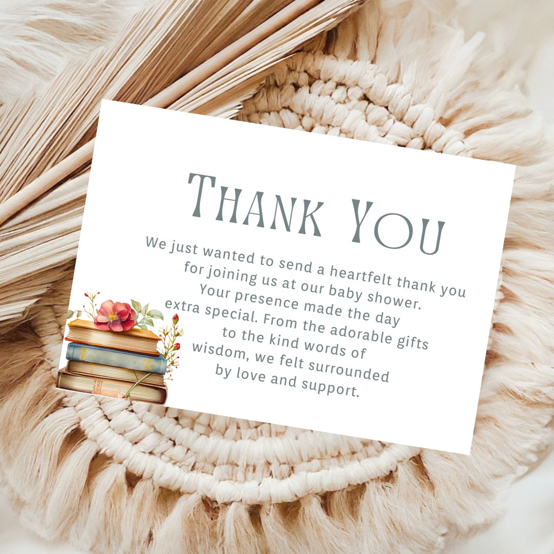 A New Chapter | Books Stack Thank You | Storybook Themed | Thank You ...
