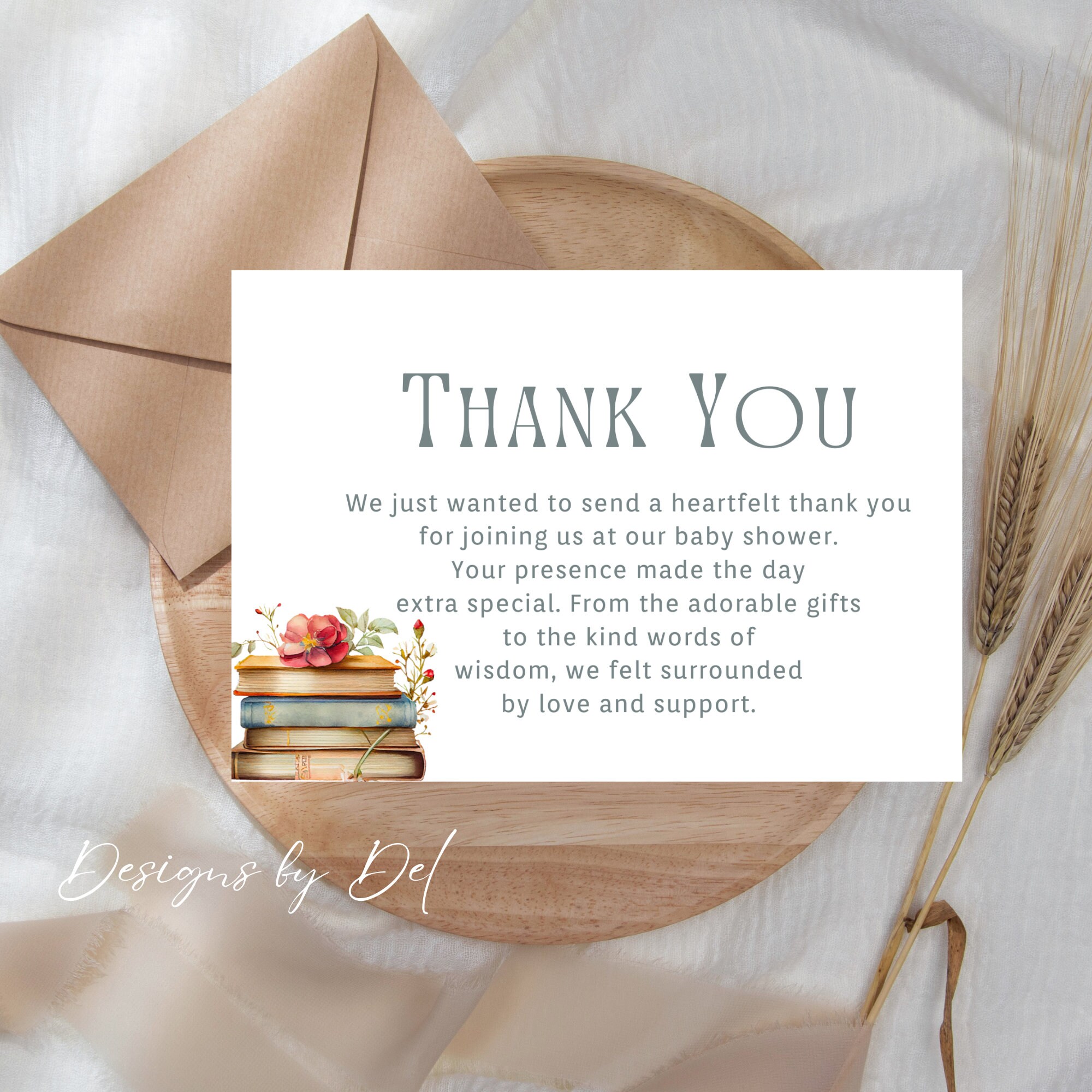 A New Chapter | Books Stack Thank You | Storybook Themed | Thank You ...