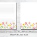Field Blooms, Printable Stationary Lined Paper, Printable Writing Paper ...