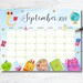 Editable August 2024 Calendar, Cute Undersea Animals, Summer Schedule ...