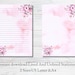 Pink Floral Sakura Printable Writing Paper, PRINTABLE Stationery ...