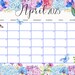 EDITABLE April 2025 Calendar, Beautiful Spring Wall Calendar, 2025 ...