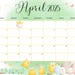 Editable April 2025 Calendar With an Easter Background, Happy Easter ...