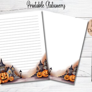 Halloween Printable Stationery, Printable Writing Paper With Cute ...
