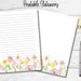 Field Blooms, Printable Stationary Lined Paper, Printable Writing Paper ...