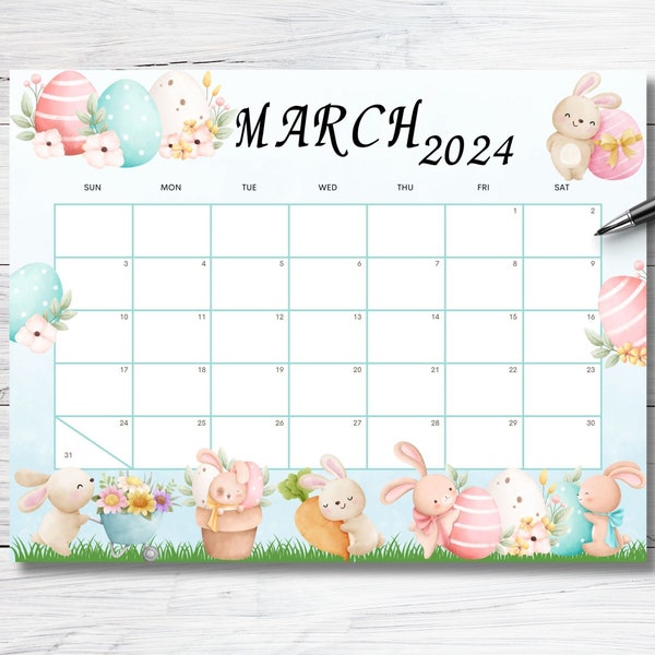 April Classroom Calendar - Etsy