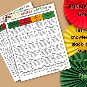 Black History Jeopardy Game: Trivia Quiz (instant Download) - Etsy