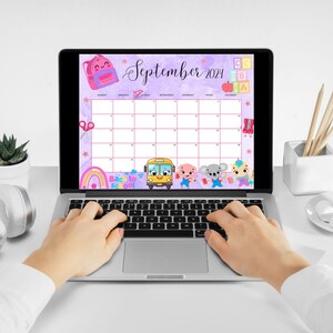 EDITABLE September 2024 Calendar, Back to School Planner With Cute ...