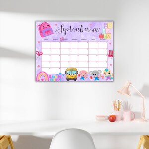 EDITABLE September 2024 Calendar, Back to School Planner With Cute ...