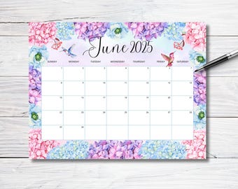 EDITABLE May 2025calendar, Beautiful Spring Wall Calendar, 2025 ...