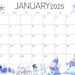 Editable January Calendar 2025, Printable Wall Calendar 2025, Cute ...