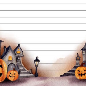 Halloween Printable Stationery, Printable Writing Paper With Cute ...