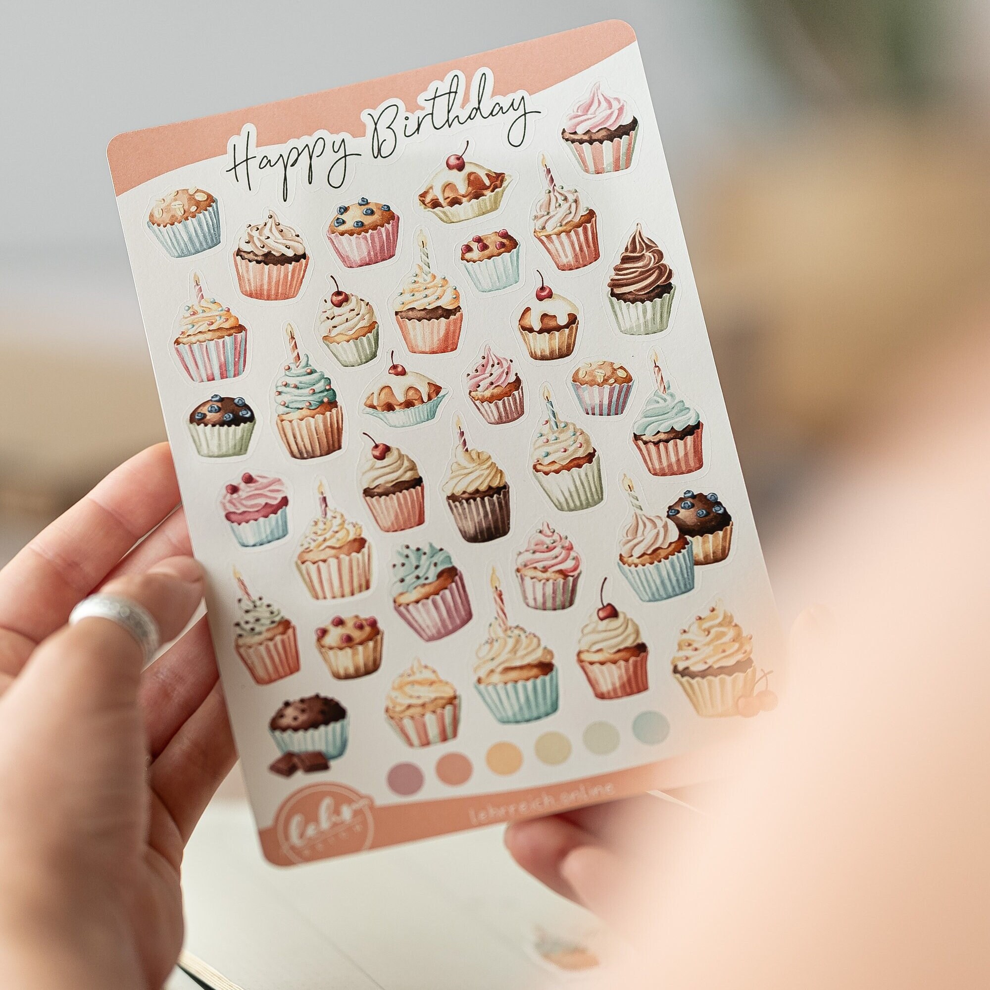Muffin Sticker Sheet – Happy Birthday - Etsy