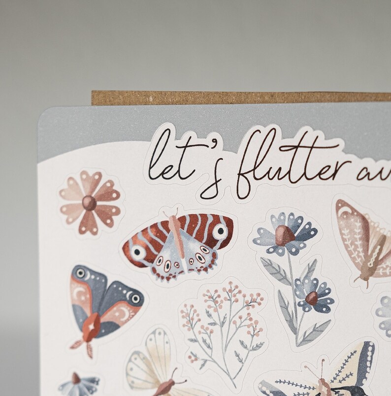 Butterfly Sticker Sheet – Let's Flutter Away - Etsy