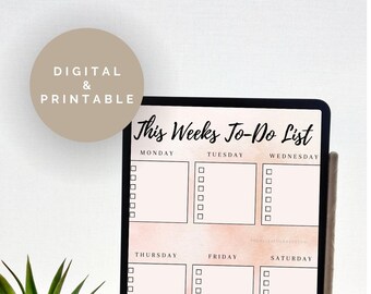 Simple Digital TO-DO List to Mark Important Events of the Day - Etsy