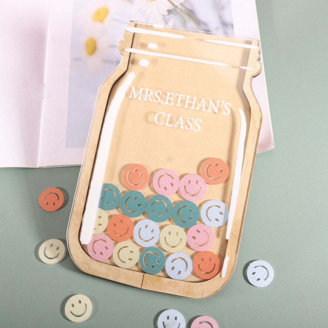 Smiley Face Reward Jar Back to School Classroom Decor - Etsy