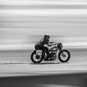Monochrome Adrenaline: Motorcycles Drag Racing on Beach - Exclusive ...