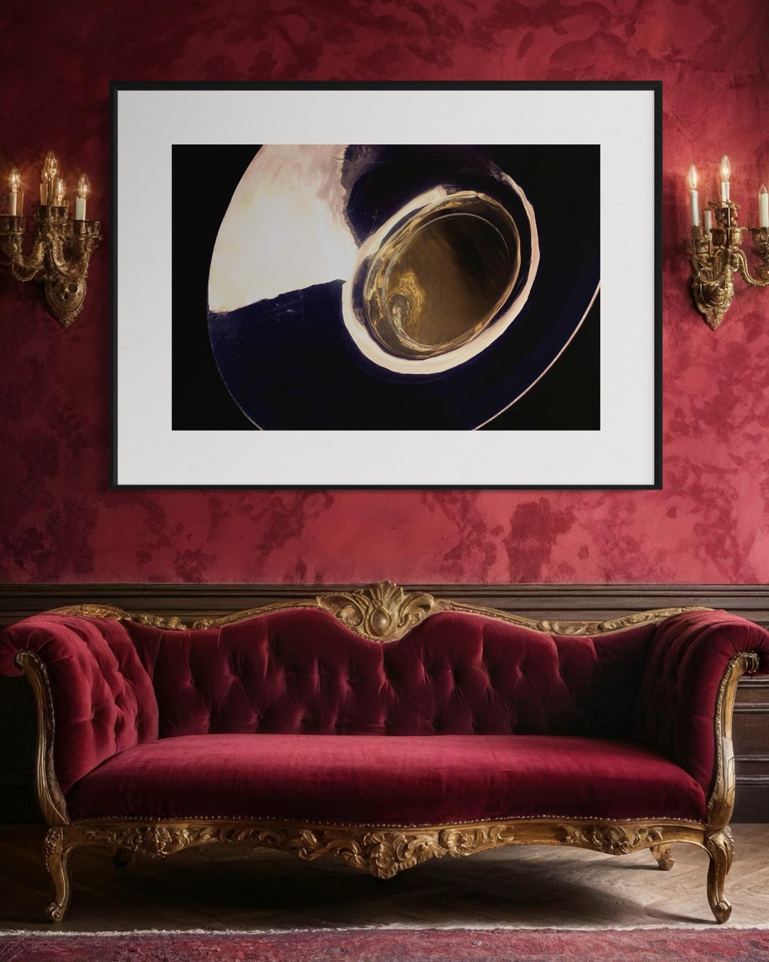Fine Art Print - Gold Abstract Sousaphone Wall Art Print – Brass ...