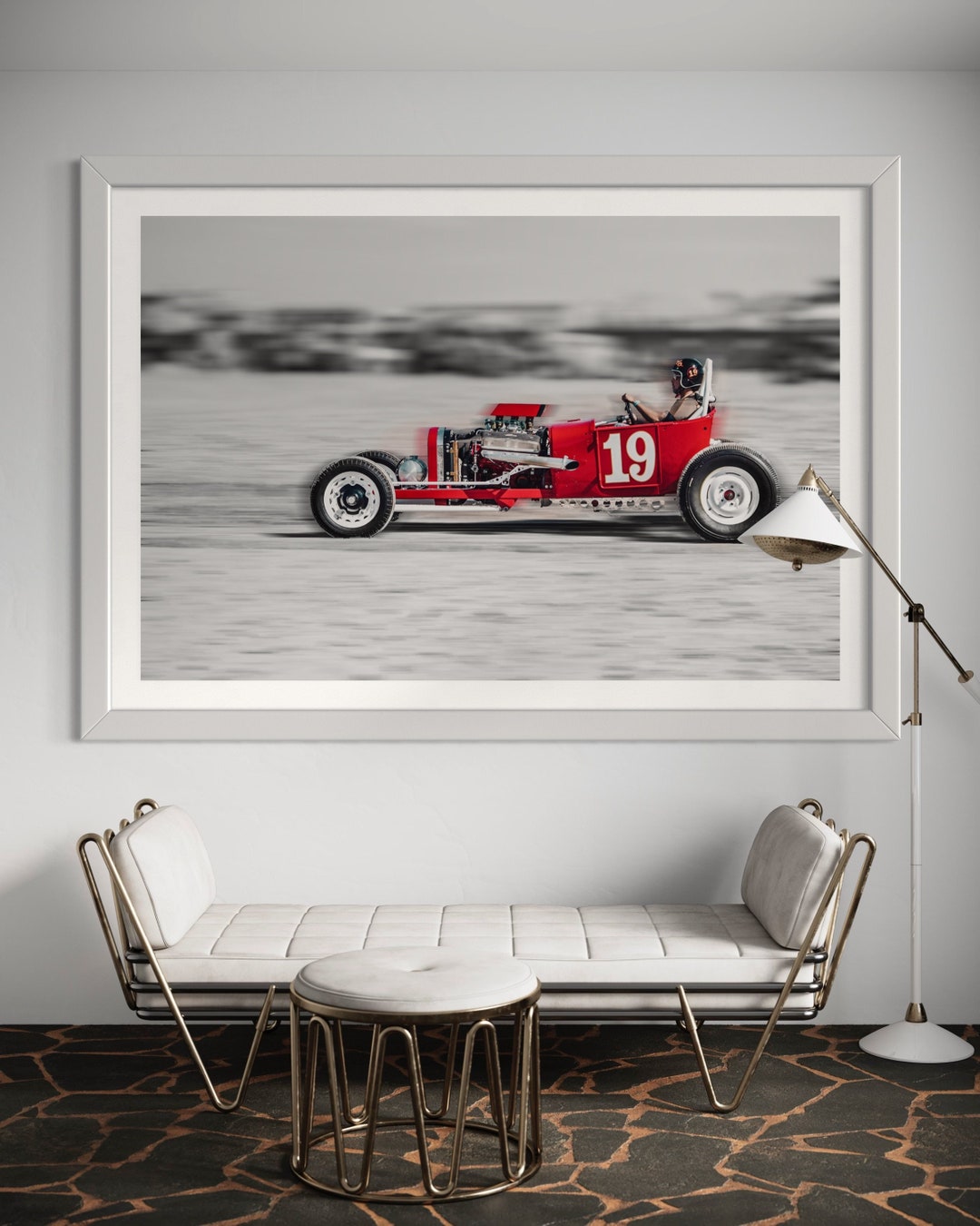 Vintage Race Car Poster Hotrod TROG Classic Drag Racing Enthusiast Wall ...
