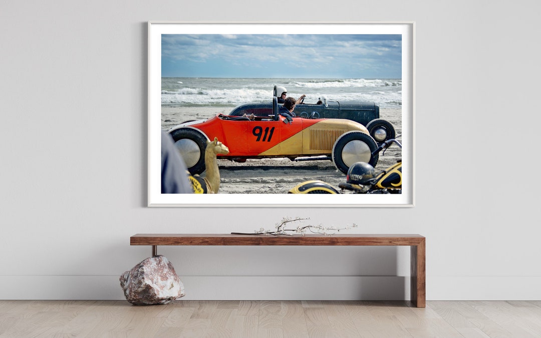 1920s Ratrod Beach Drag Race: Vintage TROG Action Red & Gold Highlights ...