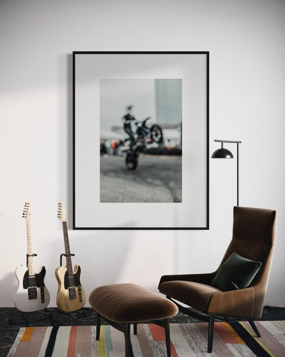 Fine Art Print - Motorcycle Wheelie Stunt Wall Art, Motocross Biker ...